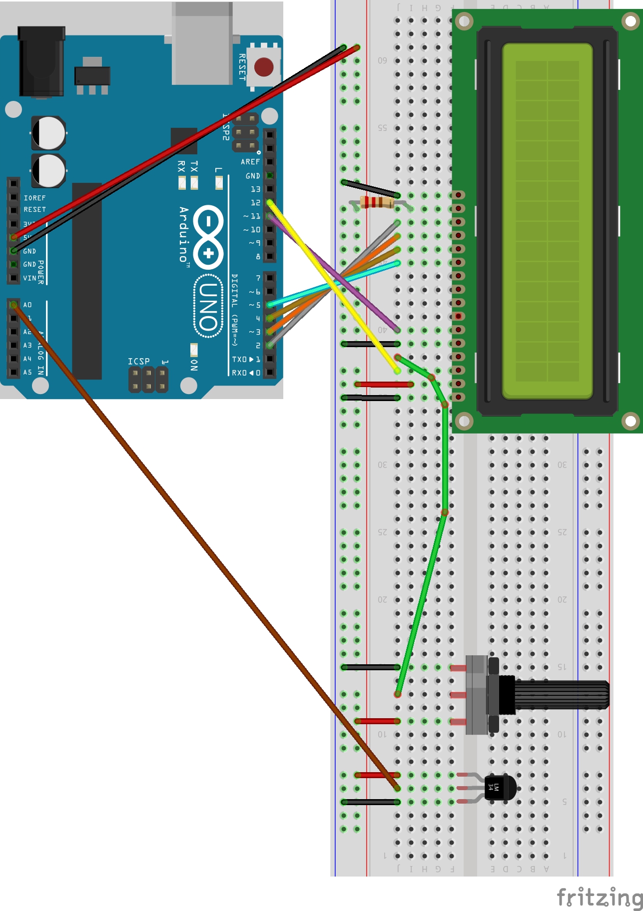 Lcd Temperature Alert System With Arduino Eli The Computer Guy