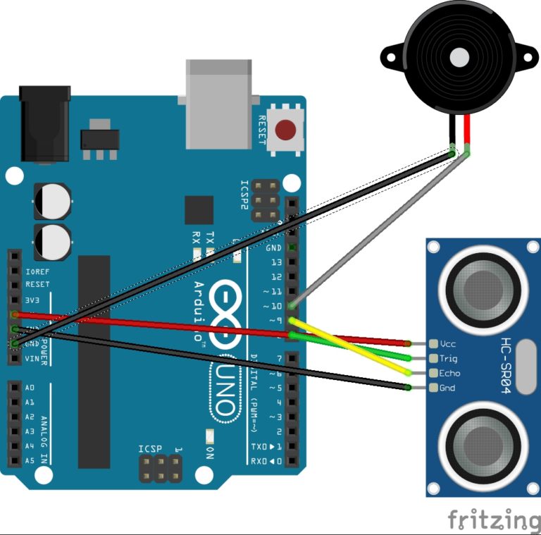 HC-SR04 Ultrasonic Distance Sensor Audio Alert with Arduino – Eli the ...