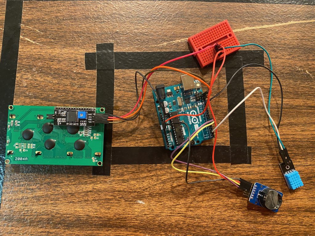 Arduino Projects – LCD Temperature/ Humidity Alert with Timestamp ...