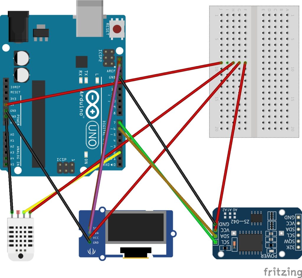 Arduino Projects – LCD Temperature/ Humidity Alert with Timestamp ...