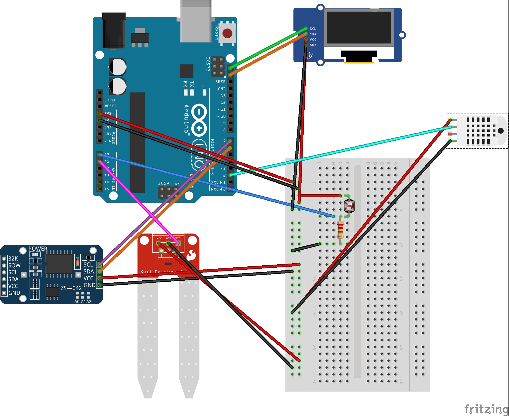Arduino Projects – Garden Sensor Suite (DHT11, DS3231, Light, Moisture ...